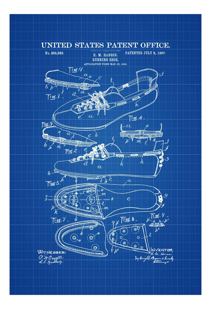 running shoe artwork