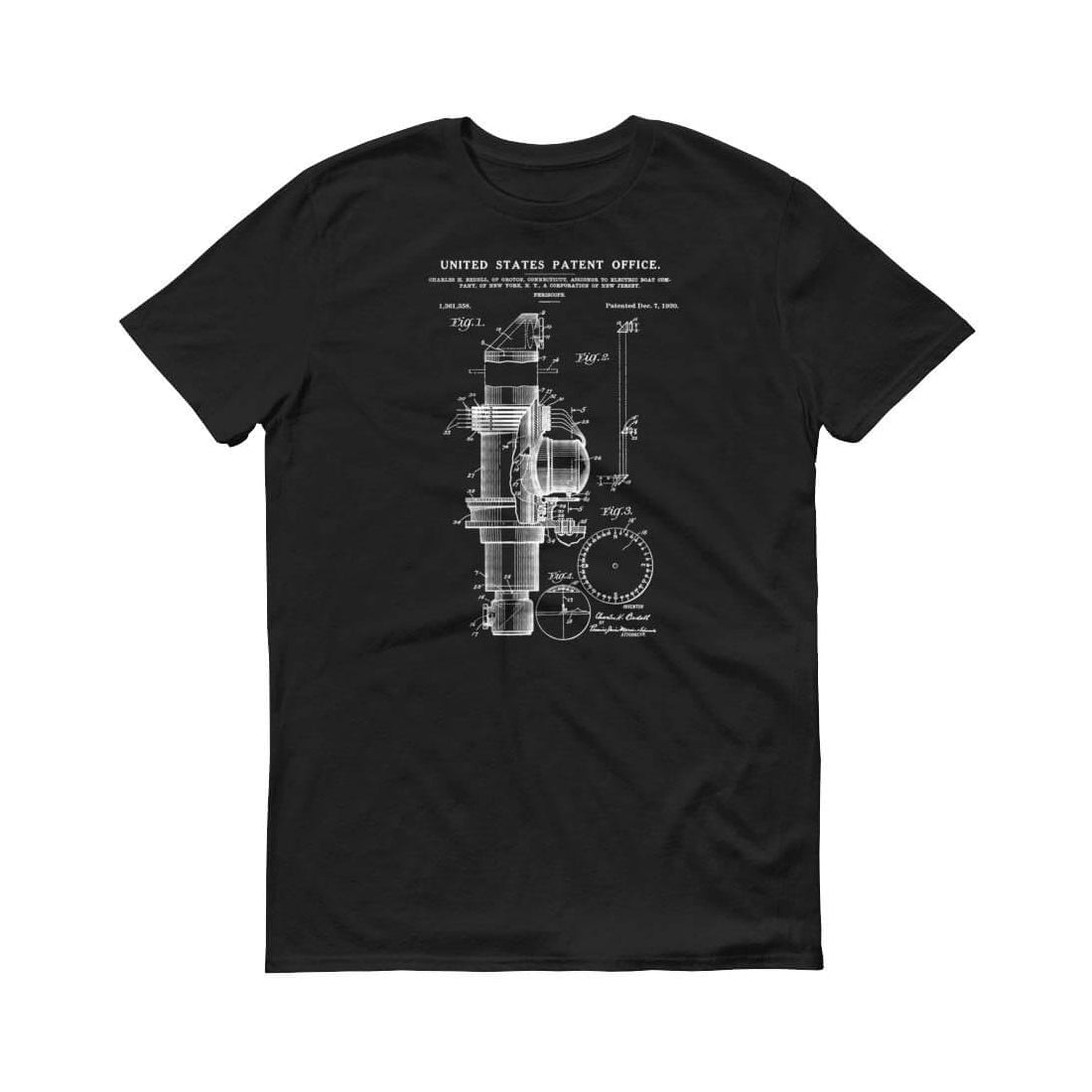1920 Periscope Patent T-Shirt - Naval Art, Sailor Gift, Submarine Peri ...