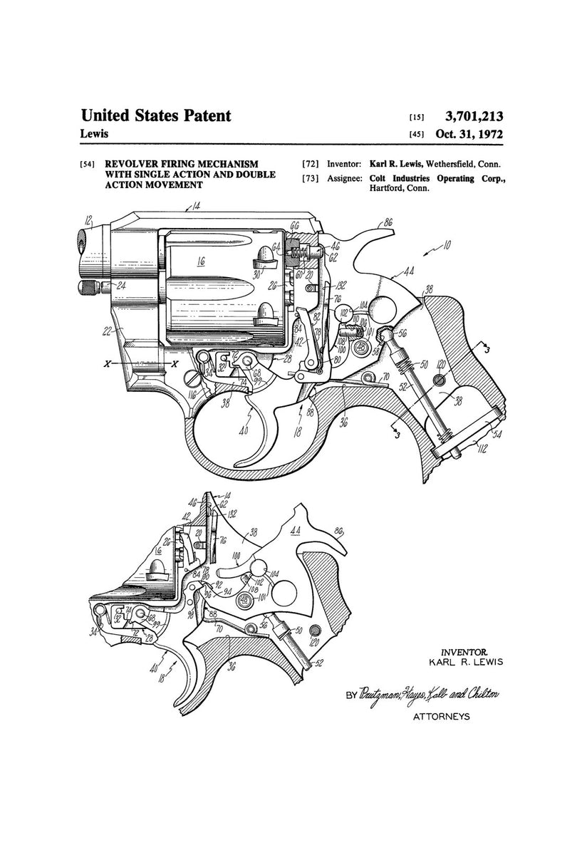 Colt Revolver Tegning
