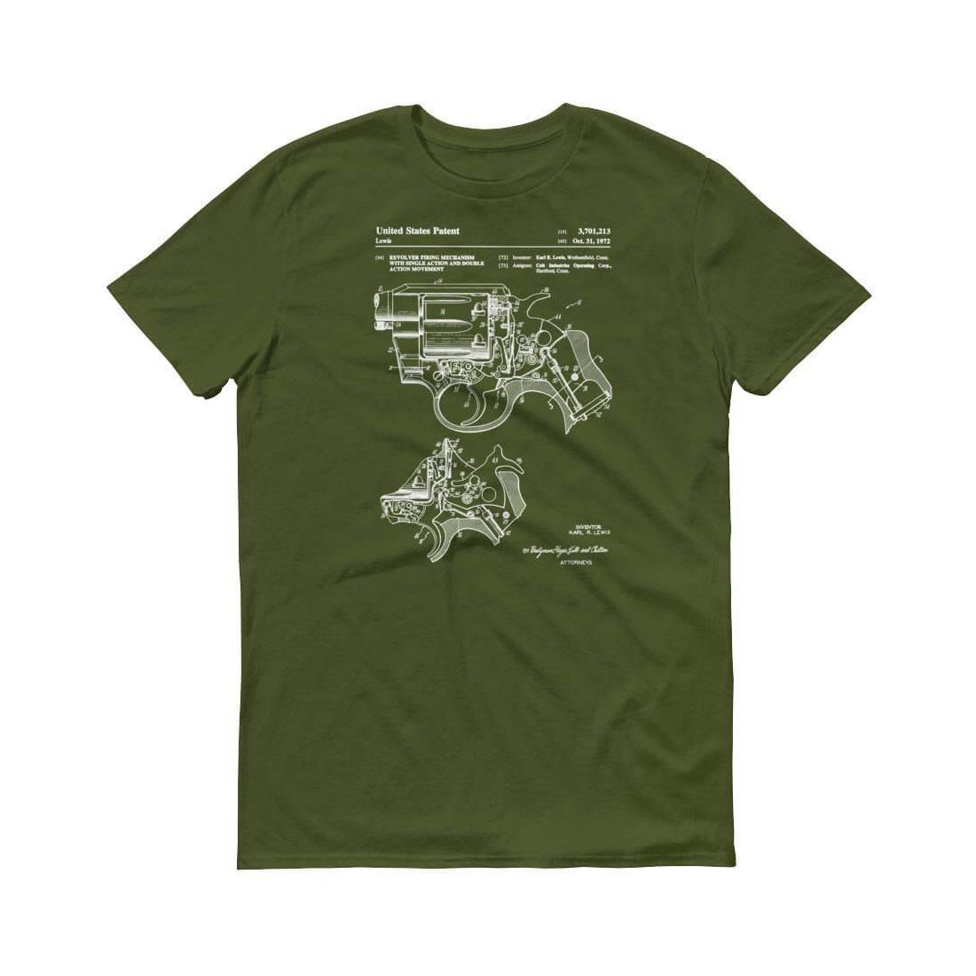 Colt Revolver Firing Mechanism Patent T-Shirt - Patent Shirt, Gun Shir ...
