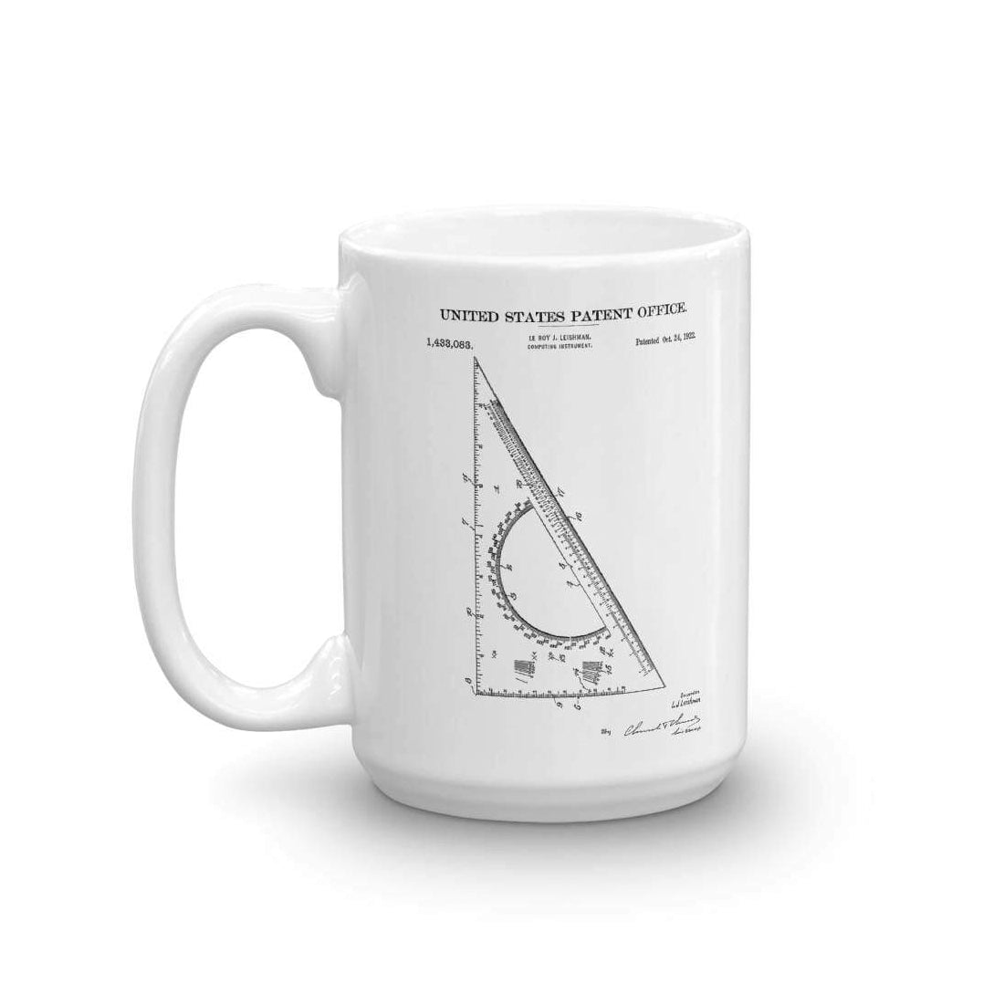 Drafting Triangle Patent Mug 1922 - Engineer Gift, Vintage Instruments ...