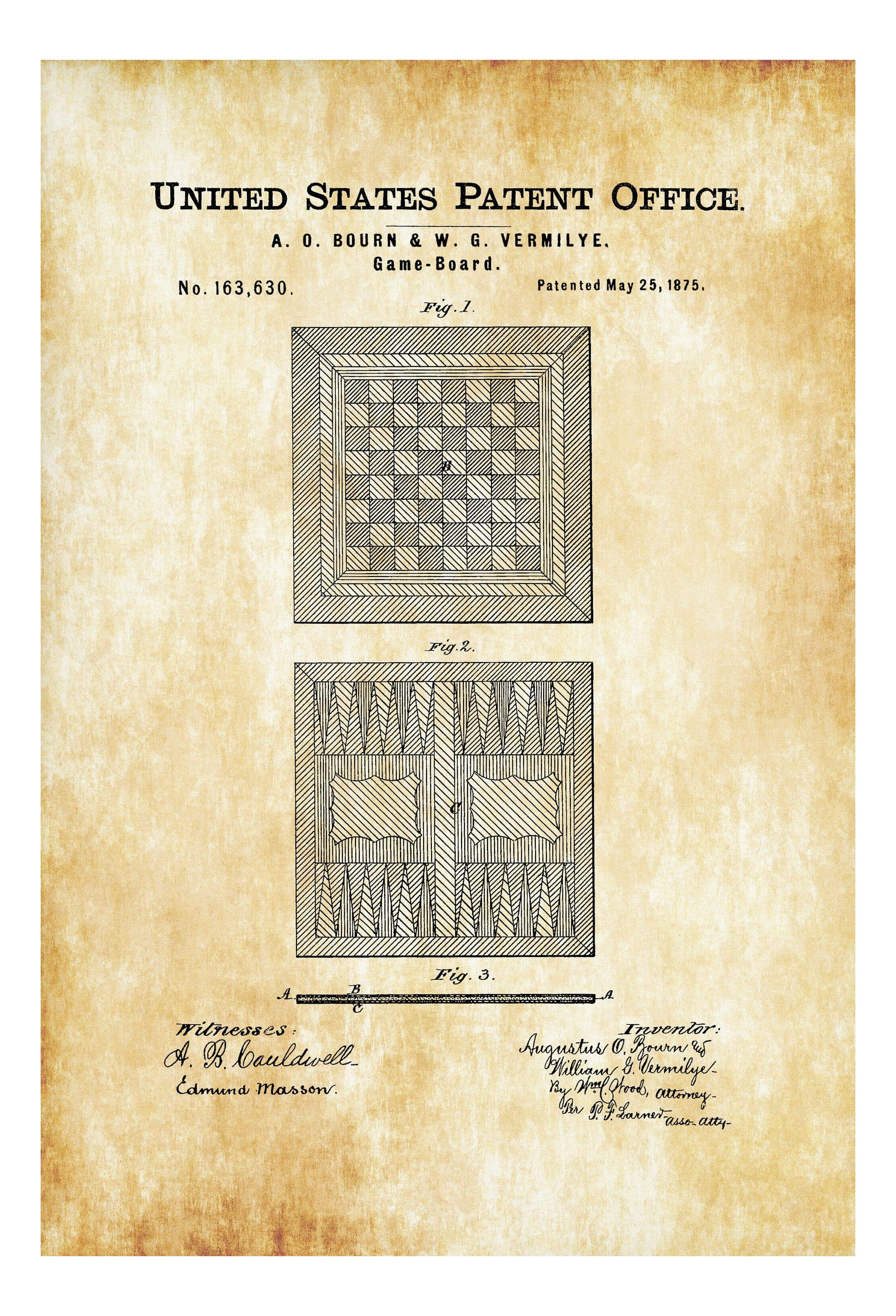 Game Board Patent - Patent Print, Game Room Decor, Game Night, Board G ...