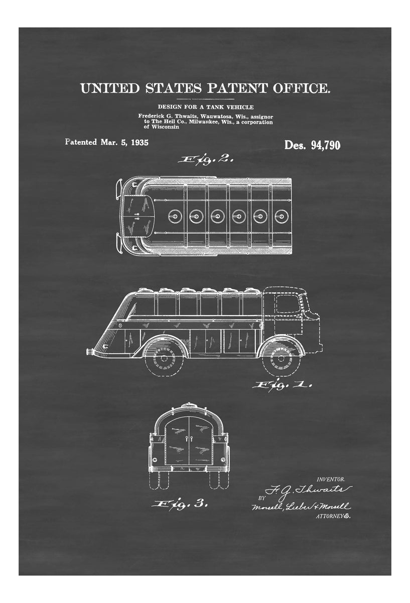 Heil Company Truck Patent Print - Truck-Trailer Transit Mixer Patent ...