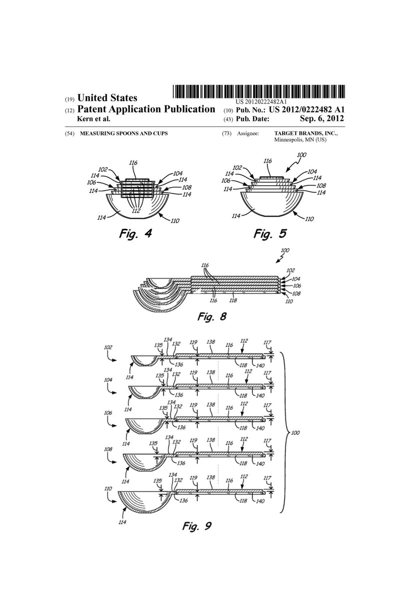 Measuring Spoons Patent - Kitchen Decor, Restaurant Decor, Patent Prin ...