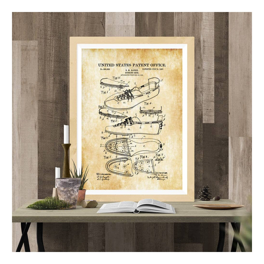 running shoe artwork