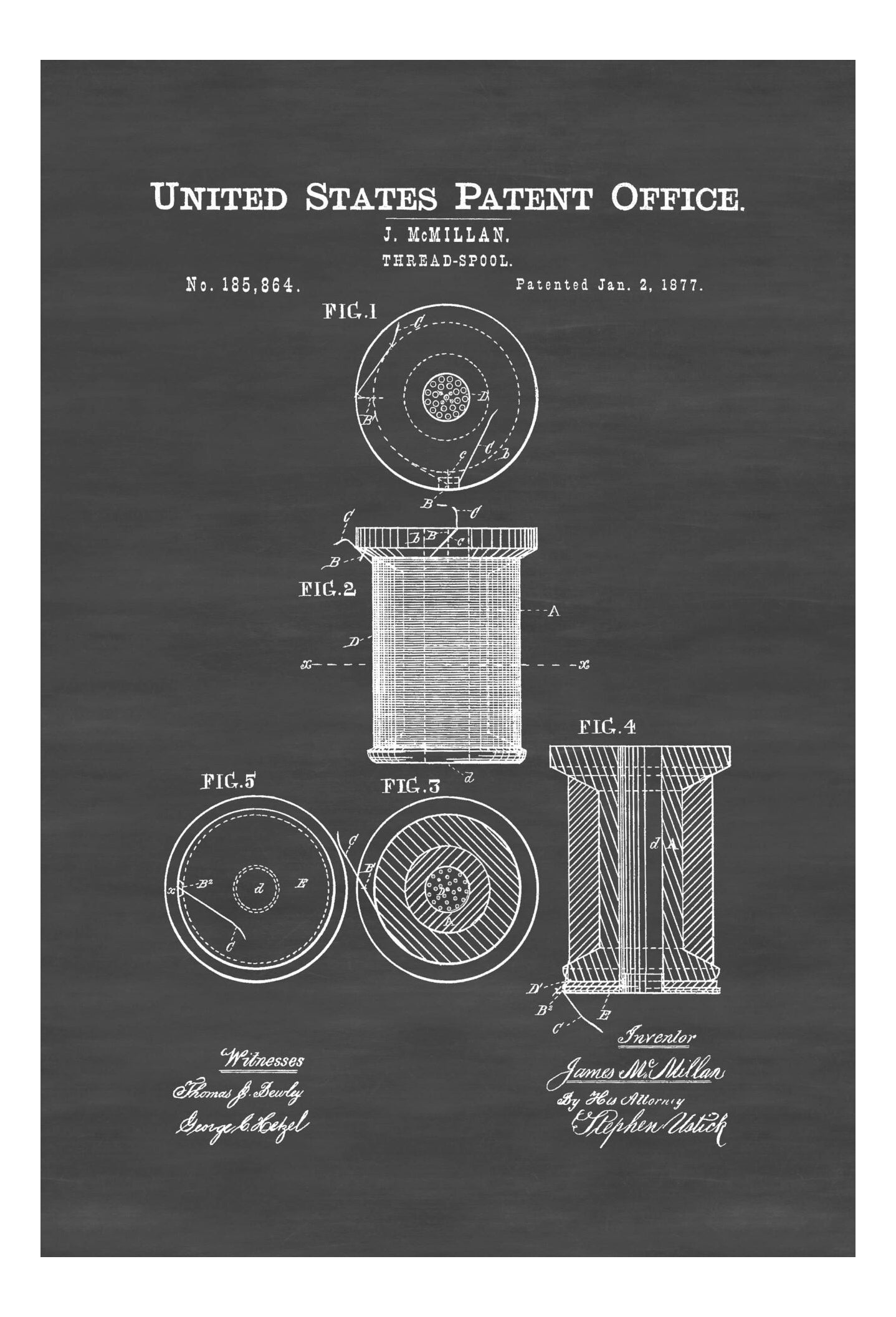Sewing Thread Spool Patent Print - Sewing Room Decor, Craft Room Decor ...