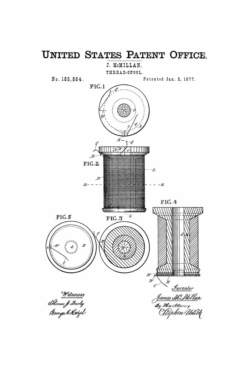 Sewing Thread Spool Patent Print - Sewing Room Decor, Craft Room Decor ...