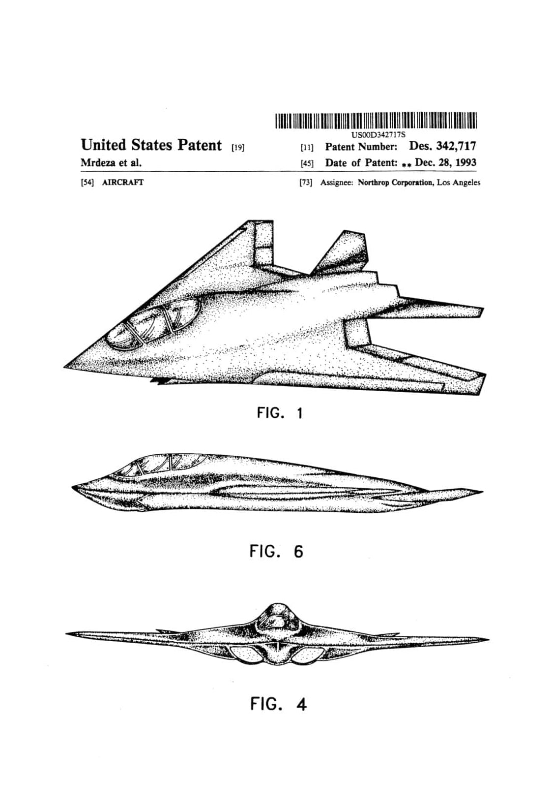 Stealth Aircraft Patent - Airplane Blueprint, Aviation Art, Airplane A ...